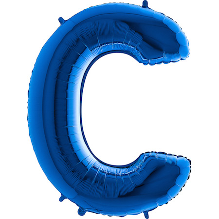 Harf Balon C Harfi Mavi - 100 CM 100cm Harf Balonlar Parti Yıldızı