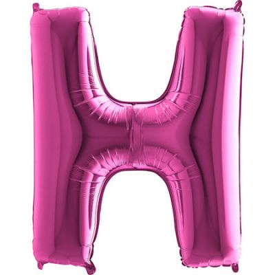 Harf Balon H Harfi Pembe - 100 CM 100cm Harf Balonlar Parti Yıldızı