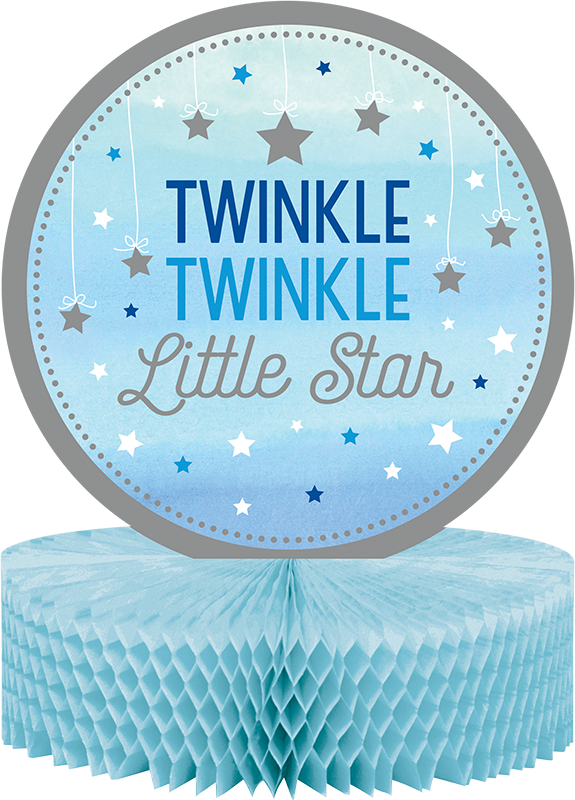 One Little Star Mavi Masa Orta Süsü 1 Yaş Doğum Günü Parti Ürünleri ...